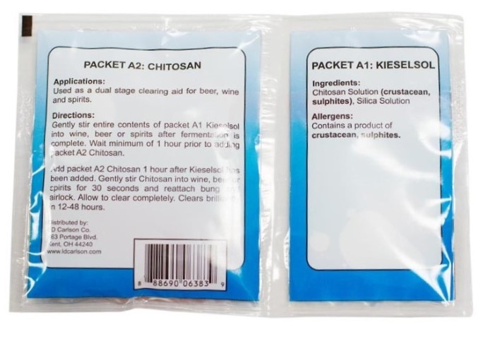 DUALFINE 2-STAGE FINING CHITOSAN+KIESELSOL FORMERLY LIQUOR QUIK SUPER ...