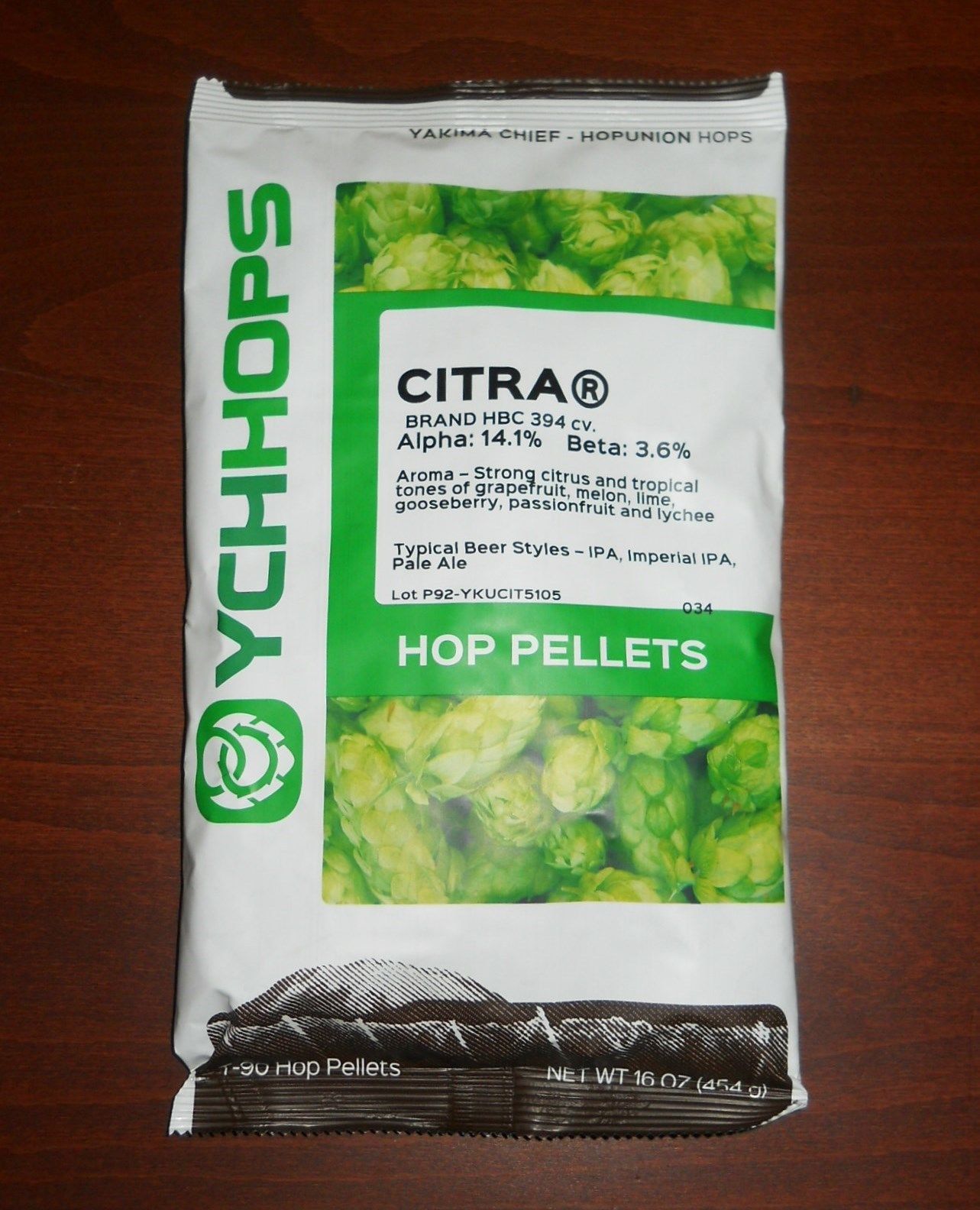 HOPS CITRA 1LB HOP PELLETS FACTORY PACKED BY YCHHOPS FOR HOME BREWING ...