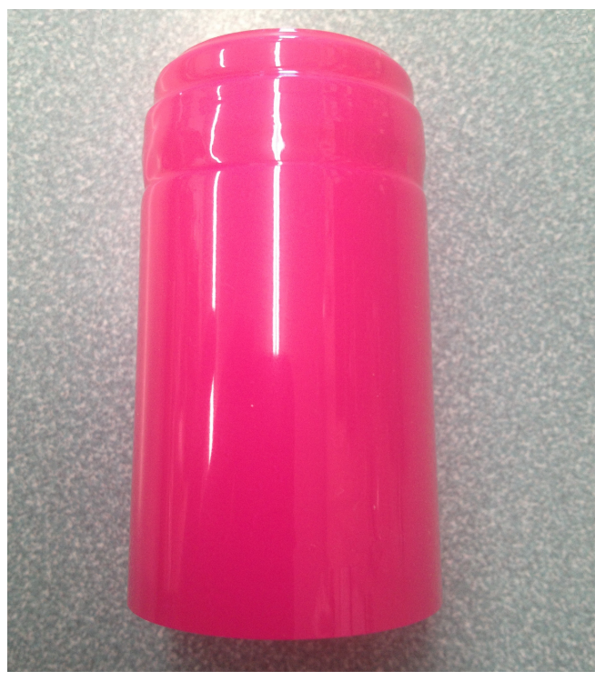 SHRINK CAPSULES 25 HOT PINK METALLIC LOOK HEAT SHRINKS – PVC CAPS FOR ...
