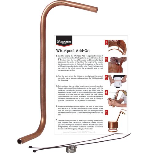 WHIRLPOOL Recirculation Arm Chilling Package for 5-8 Gallon Boil Kettle ...
