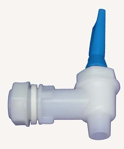 BLUE LOCKING HANDLE Filling Spigot for 1" Drilled Bottling Bucket or ...