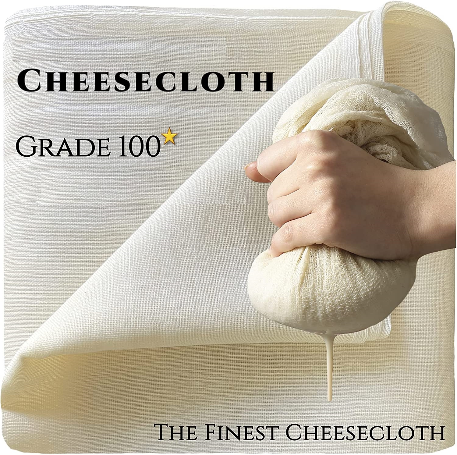 1 YARD CHEESECLOTH Grade 100 Unbleached Mediterranean Cotton Muslin ...