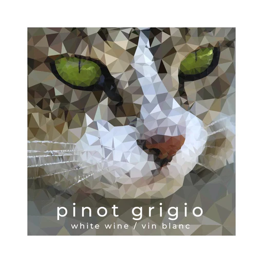 PINOT GRIGIO WINE BOTTLE LABELS Pack of 30 Faceted Cat Removable Self ...