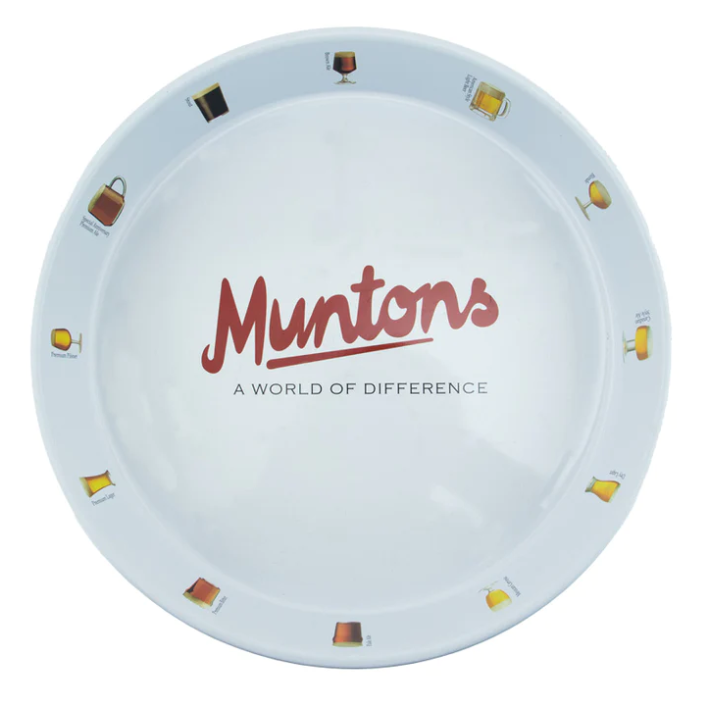 Promotional Munton's Beer Logo Metal NON SLIP BEVERAGE SERVING TRAY 14 ...