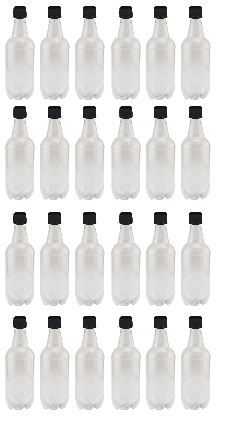 CLEAR PLASTIC BEER BOTTLES 500ml FULL CASE OF 24 PET Bottles With CAPS ...