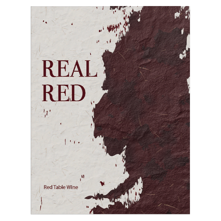 REAL RED Blended Red Wine Bottle Labels Pack of 30 'Spill on Parchment ...